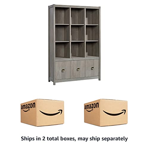 Sauder Cannery Bridge Storage Wall, L: 48.35" x W: 15.67" x H: 71.97", Mystic Oak