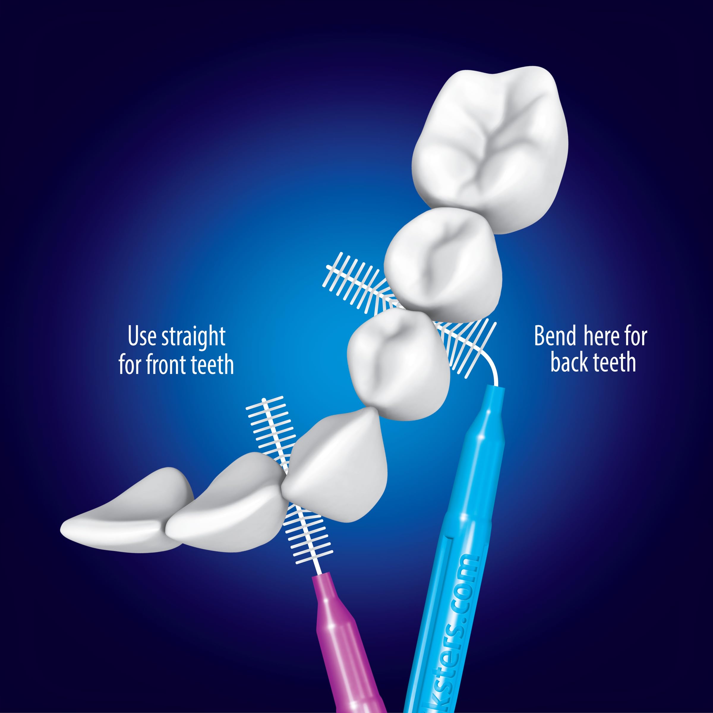 Piksters Interdental Brushes, 40 pk, Size 0, Interdental Tooth Brush for Very Fine Gaps, Gum Soft Bristles for Plaque Removal, Safe for Braces