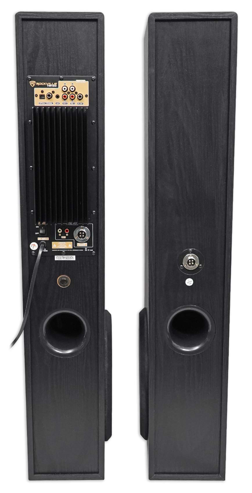 Rockville TM150B Black Home Theater System Tower Speakers 10" Sub/Bluetooth/USB