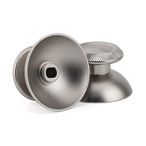 TOMSIN Metal Thumbsticks Replacement Kit for PS5 Controller โ Aluminum Joysticks Accessories Compatible with Dualsense Controller (Silver)
