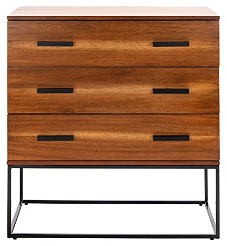 Safavieh Home Collection Marquise Brown 3-Drawer Storage Living Room Bedroom Chest CHS5002A