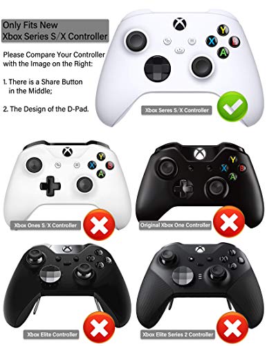 YoRHa Laser Carving Silicone Skin for Xbox Series X/S Controller x 1(Skulls Purple) with Exclusive Thumb Grips x 8