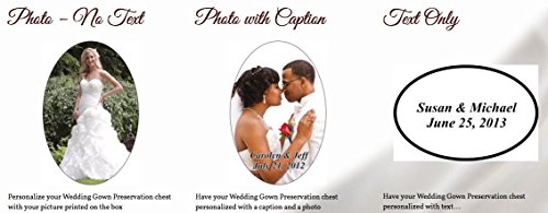 Wedding Gown Preservation Kit - Celebrity Deluxe Box Dress Cleaning- Personalized With Names, Date