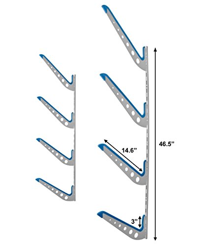 StoreYourBoard Beach Chair and Umbrella Wall Storage Rack, Metal Adjustable 4 Level Beach Gear Hanger, Garage and Home Organizer