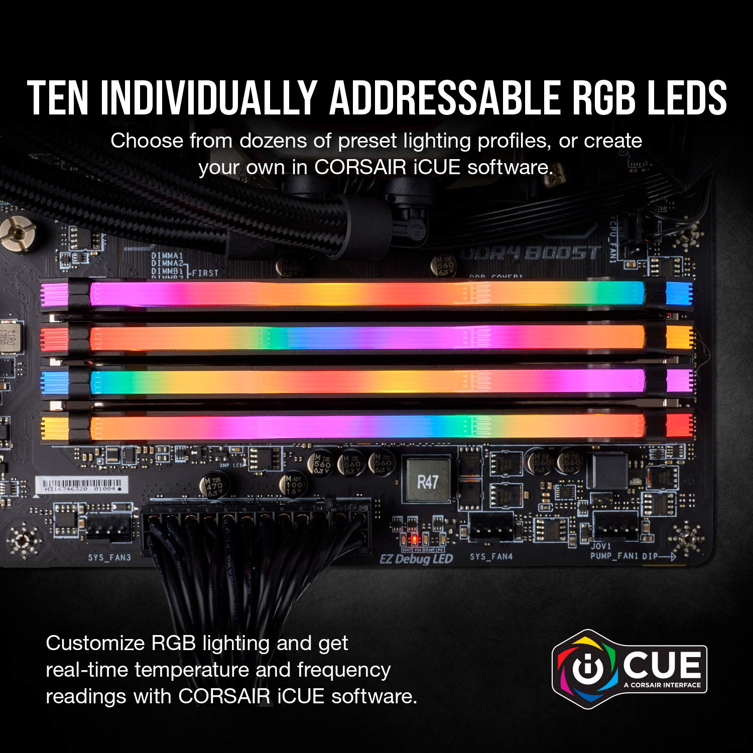 Corsair Vengeance RGB Pro 32GB (2x16GB) DDR4 2933 (PC4-23400) C16 Desktop Memory - Black PC Memory CMW32GX4M2Z2933C16