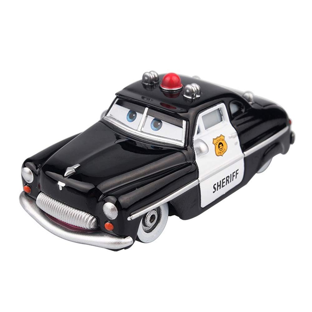 Hannaier Cars, Lightning McQueen car Toy 1:55 die-Casting car Metal Alloy boy Kid Toy (Sheriff), Small
