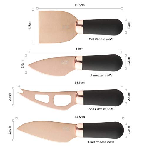 Taylor's Eye Witness Cheese Knives, One, Rose Gold