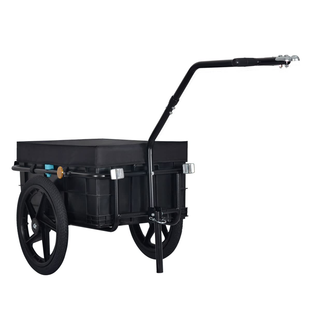 Veelar Tiggo 70L Bike Cargo Trailer & Hand Cart 2 in 1 with Removable Box,Large Cargo Bicyce Carrier