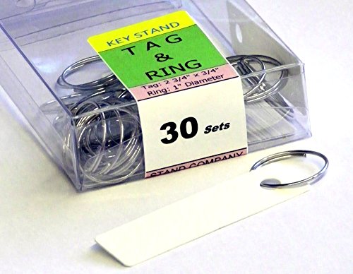 Stand Company Key Rack, Key Holder #30MNS, 30 Bolted Metal Numbered Hook with Hidden Hangers (30 Sets of Tag & Ring Included) - Made in USA