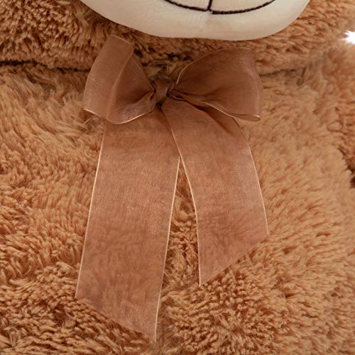 HollyHOME Teddy Bear Stuffed Animal Plush Giant Teddy Bears with Footprints Big Bear 36 inch Tan
