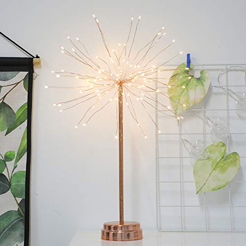 TQNSSM Remote Control LED Copper Wire Fireworks Lights for Home Outdoor Garden Courtyard Wedding Decoration(Warm White)