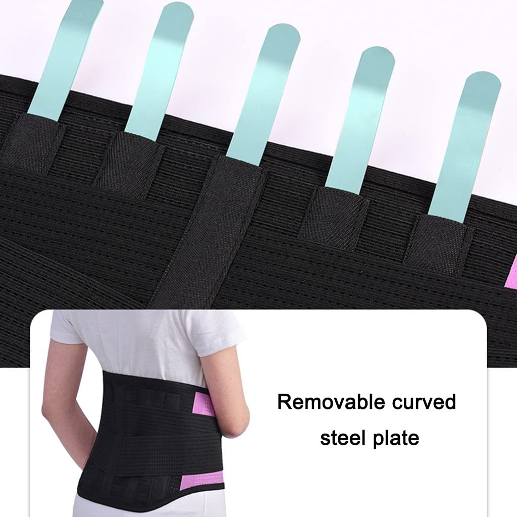 TANGIST Lumbar Support Belt - Lower Back Support Brace With 4 Support Bars For Pain Relief And Injury Prevention Sciatica Spinal Stenosis Scoliosis Or Herniated Disc For Sports Work