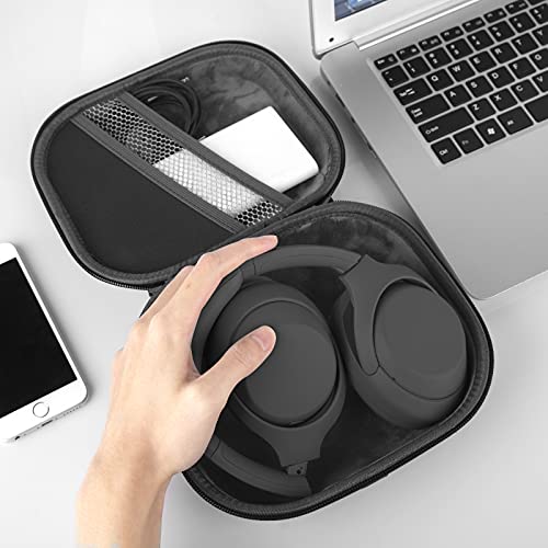 Linkidea Headphones Carrying Case Compatible with Bose QC35 Sony WH1000XM4, Sennheiser PXC550, JBL EVEREST750 Case, Replacement Protective Hard Shell Travel Bag with Cable, Charger Storage (Black)