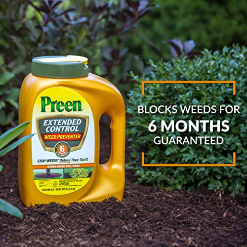 Preen Extended Control Weed Preventer - 4.93 lb. Bottle - Covers 805 sq. ft.