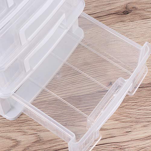 SAFIGLE Mini Plastic Drawers Organizer 5 Drawer Storage Organizer Plastic Storage Bins with Drawers Space Saving Small Plastic Drawers for Crafts Small Tools Sationary and Hardware