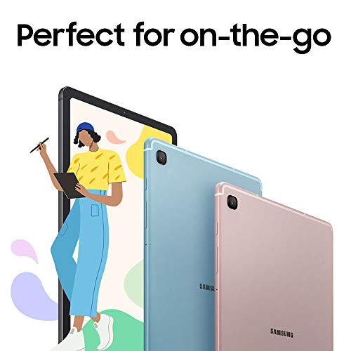SAMSUNG Galaxy Tab S6 Lite 10.4" 64GB Android Tablet, S Pen Included, Slim Metal Design, AKG Dual Speakers, Long Lasting Battery, US Version, 2020, Angora Blue