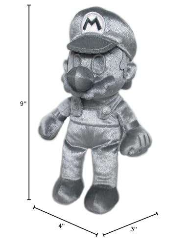 Little Buddy 1726 Super Mario All Star Collection Metal Mario Plush, 9"