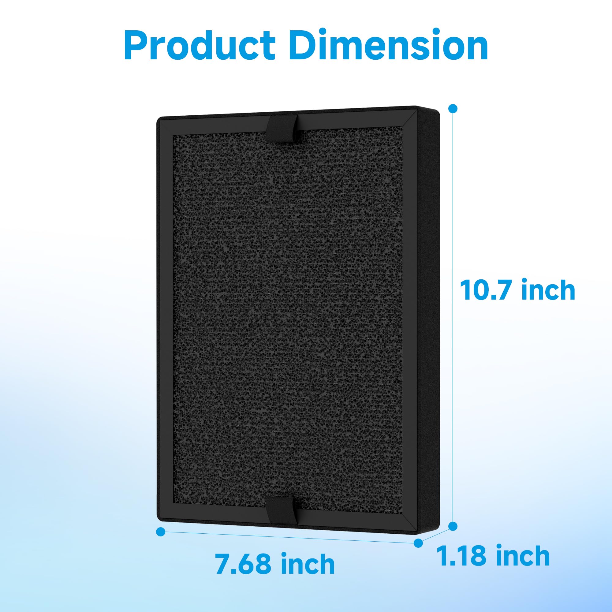 KF250 H13 True HEPA Replacement Filter Compatible with Kenmore 1200e Series PM2010 Air Cleaner Purifier, Part # KF250, 2 Sets (4pcs)