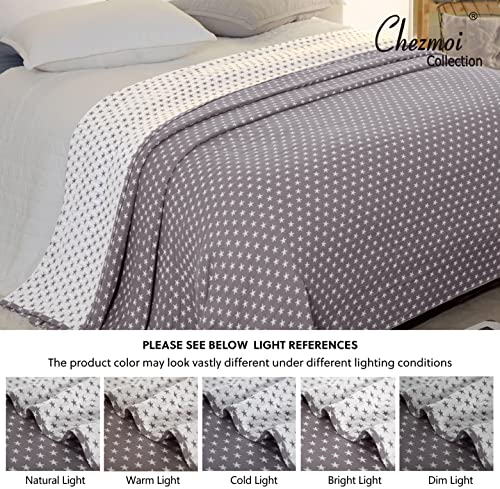 Sterling Creek Dawson Star Muslin Throw Blanket Three Layers Lightweight Breathable Cotton Gauzy Blanket for Adults, All Season (Throw, Gray)