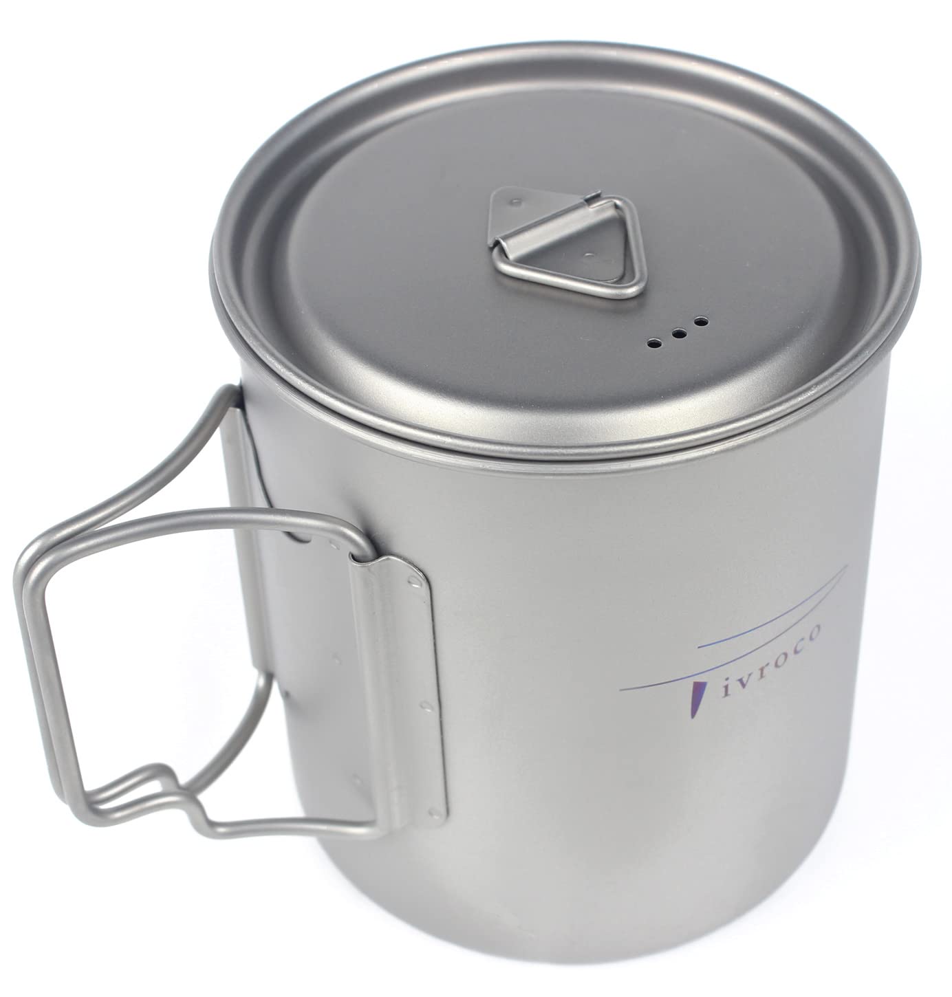 Tivroco Titanium pot camping cup with lid 25 Ounce 750ml-Ultralight pot with lid Suitable for Outdoor Backpacking Hiking Backpacking Camping Open Fire -Rust resistant and healthy