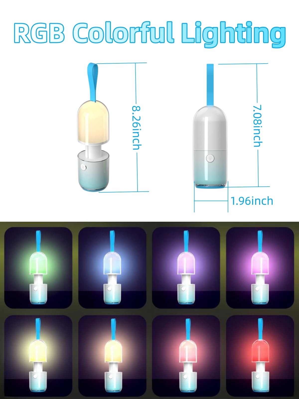 Yaindhi LED Flashlights -Camping Lantern Rechargeable Mini Camping Flashlights with 5 Modes, Powerful and Bright for Outdoor Use Power Outages, Hiking, Hurricane, Emergency, Home