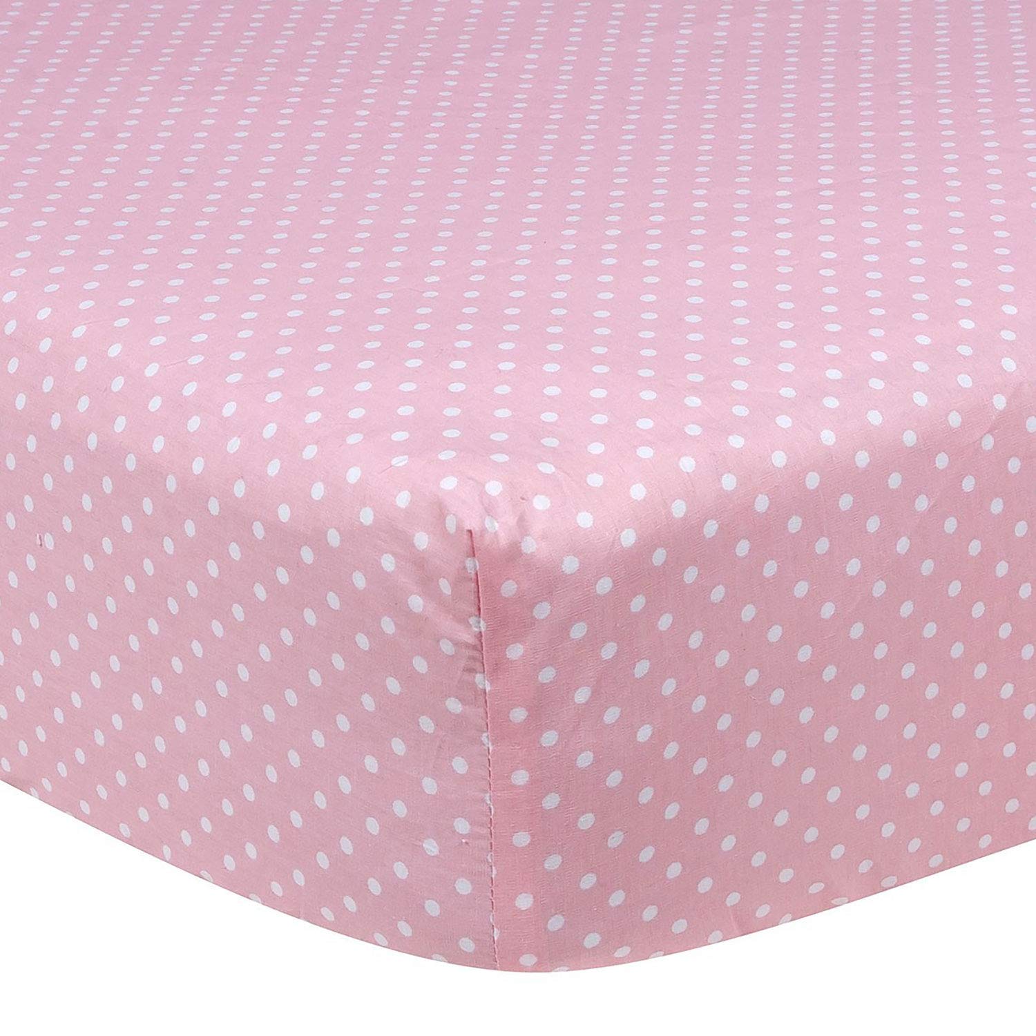 Trend Lab Pinky Sky 3 Piece Crib Bedding Set, Can Be Used As A Blanket Or A Playmat for Tummy Time, Includes Quilt, Fitted Crib Sheet and Skirt