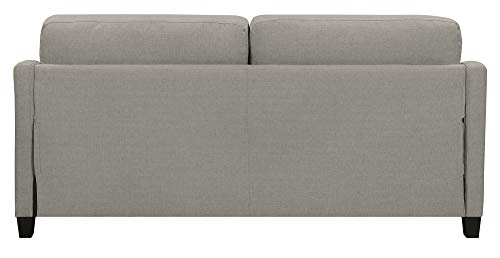 Serta Carmina Contemporary Upholstered 75" Living Room Sofa, Modern Couch for Two or Three, High Plush Seat Cushions and Back Pillows, Easy Assembly, Gray