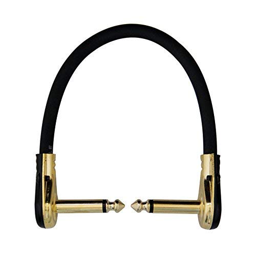 N / A Guitar Patch Cables Right Angle 6 Inch - Pedal, Effects, Patch, Instrument Cable Guitar Patch Cable 1/4 Inch Right Angle PVC for Instrument Jumper Cable 3 Pcs