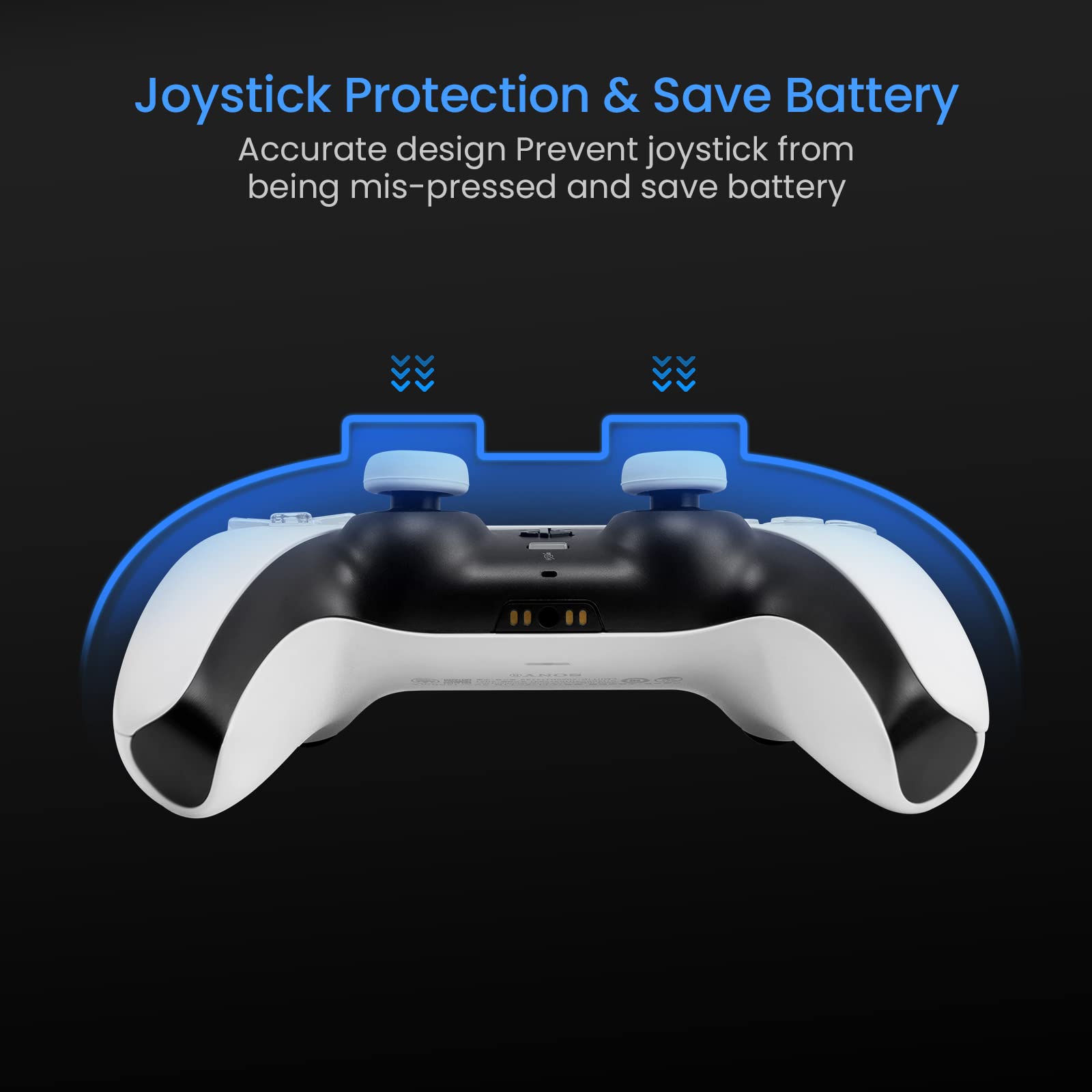 tomtoc Protective Case for PS5 Controller, Hard Shell Joystick Protector for Playstation 5 DualSense Wireless Remote, Shock-Proof, Dust-Resistant, Anti-Scratch, PS5 Accessories Protective Cover