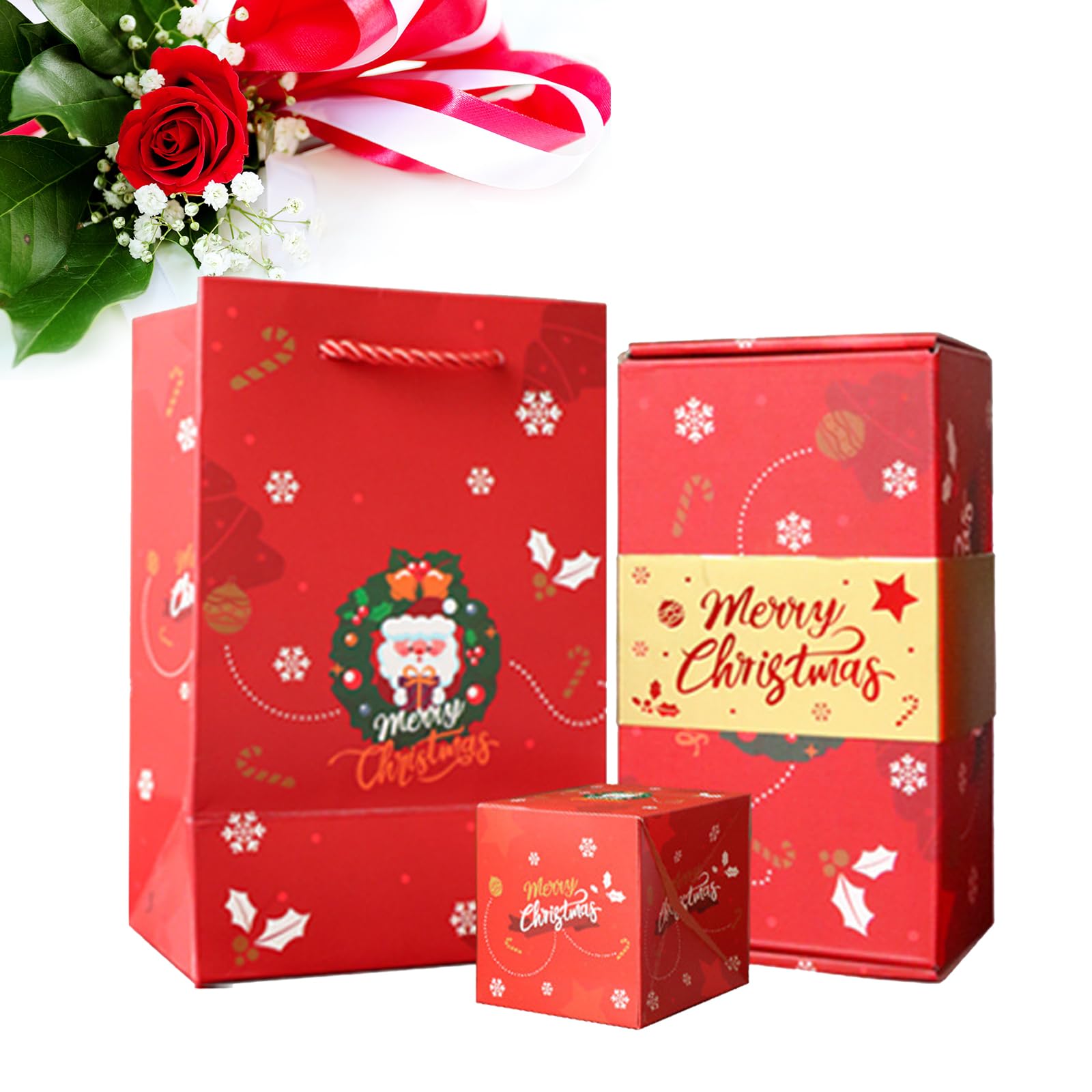 DYFCNP Surprise Box Gift Box for Money, Surprise Gift Box Explosion,2024 Newly Merry Christmas Surprise Gift Boxes,Pop-Up Explosion Gift Box,Gift Box Explosion for Money and Birthday (Red 10Boxs)