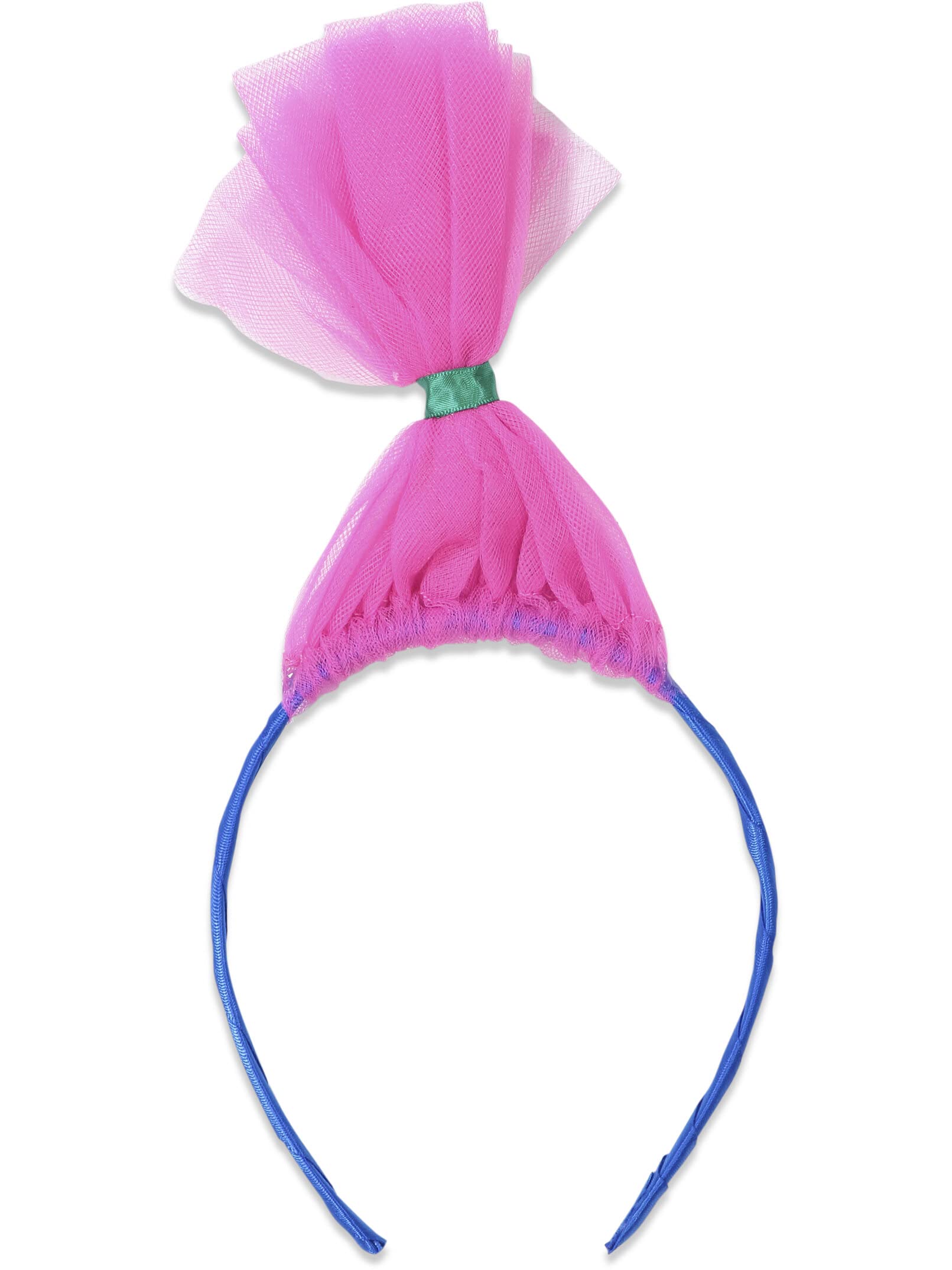 DreamWorks Trolls Poppy Little Girls Ruffle T-Shirt Skirt Headband Set White 7-8