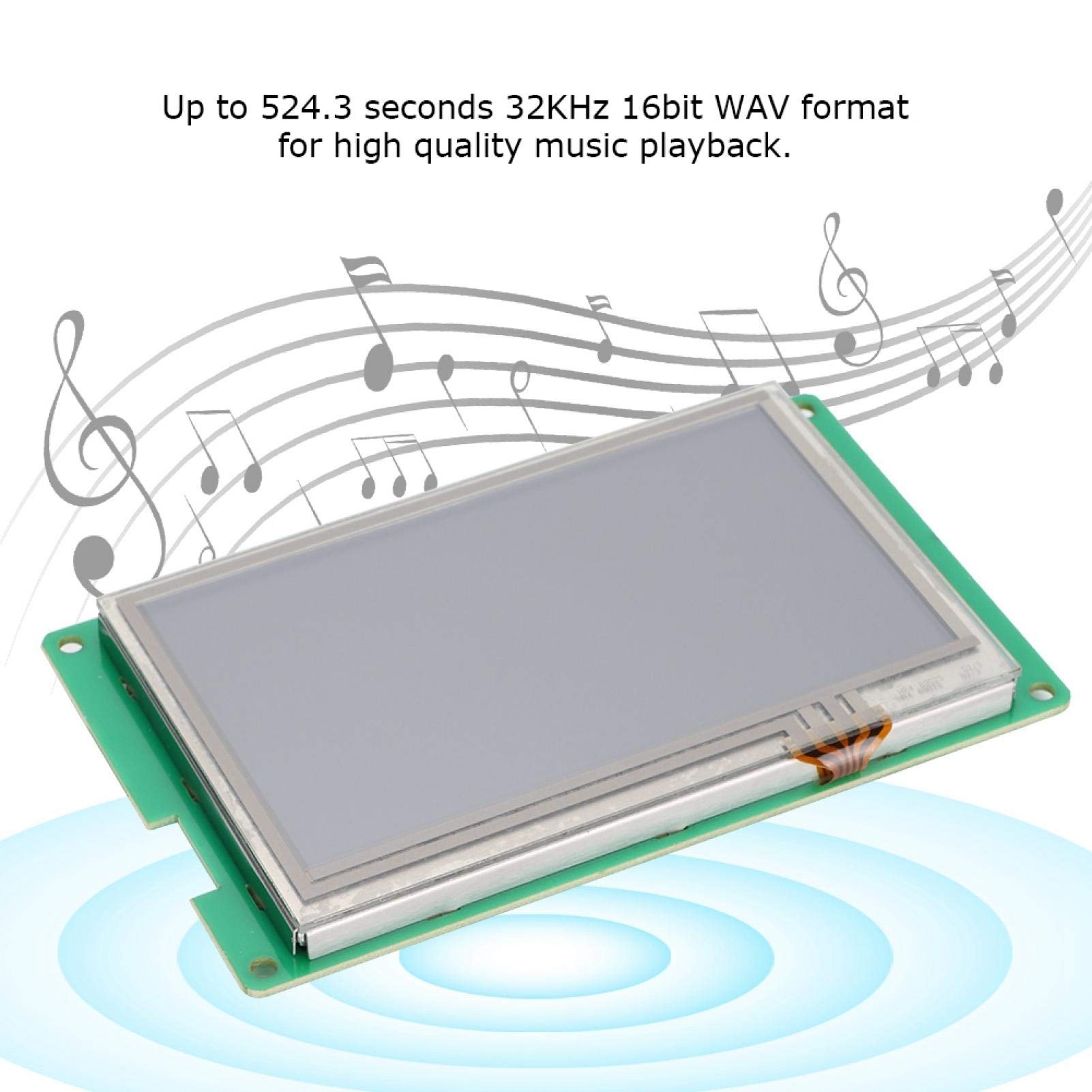 Tyenaza 4.3-inch TFT LCD Display Touch Panel with UART Port TFT LCD Module Color Resistance Touch Screen for 3D Printer DIY Support Text Music