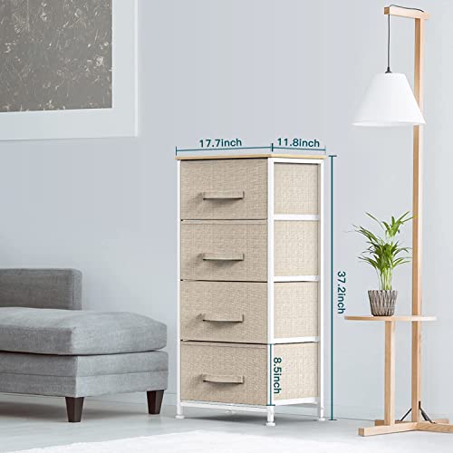 Pipishell 5 Drawers Fabric Dresser,4 Drawer Organizer Unit Fabric Dresser for for Bedroom Closets, Living Room, Nursery Room, Hallway