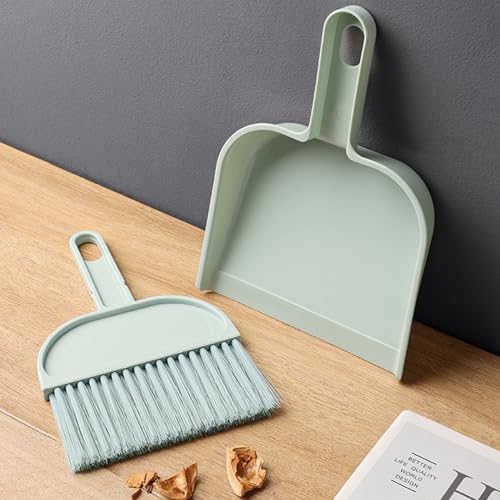 Mini Desktop Broom and Dustpan Set Tiny Portable Cleaning Brush for Versatile Household Use