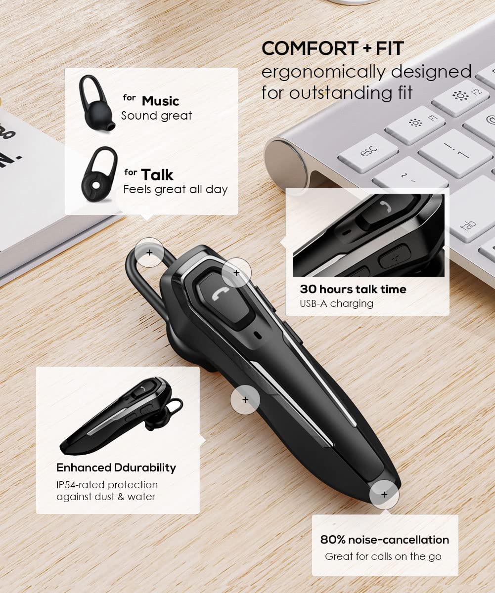 ZOUKAI Ear-Clip Bone Conduction Headphones Bluetooth 5.3, Painless Wireless Open Ear Clip on Headphone,Waterproof Mini Sport Running Earring Earphone, Noise Cancelling/HiFi Quality/Long Battery Life