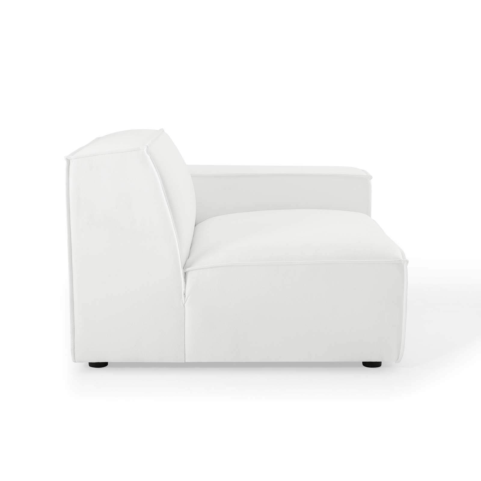 Modway Restore 5-Piece Upholstered Sectional Sofa in White
