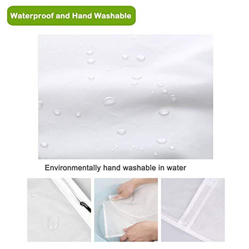 Wardrobe Hanging Clothes Storage Bag/Garment Bag/Peva Translucent Moisture Proof Protector With Magic Tape And Zipper