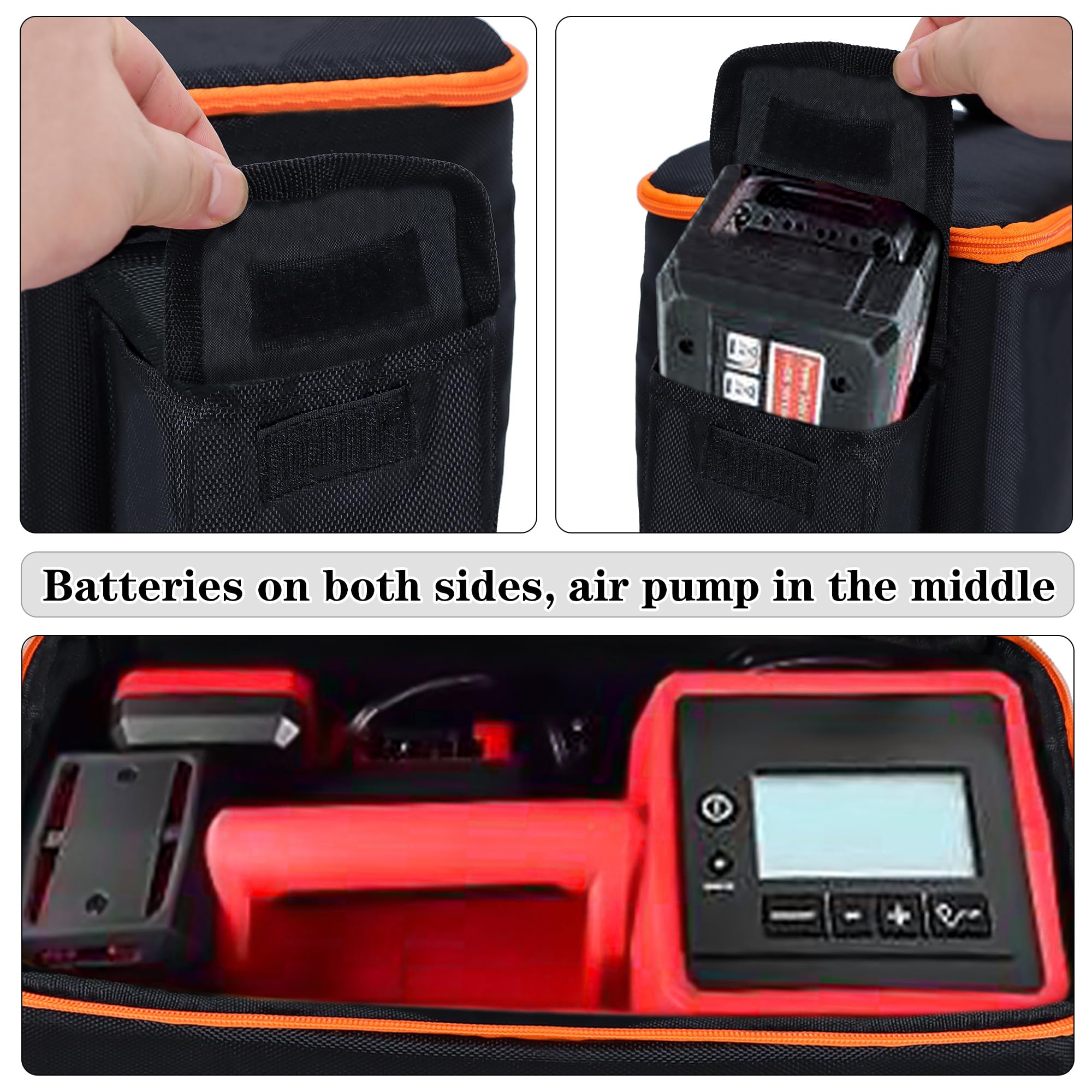Gydandir Air Compressor Bag Compatible with Milwaukee M18 Inflator 2848-20 Air Pump Carrying Box Storage Holder Compatible with Milwaukee Tools