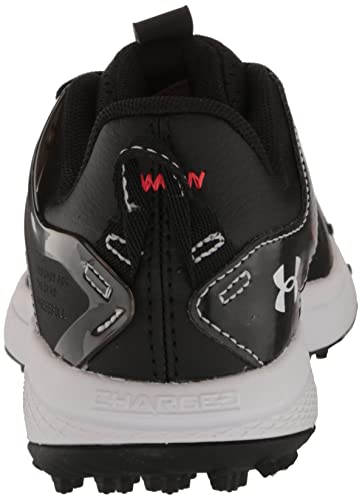 Under Armour Boy's Yard Turf Jr. Baseball Shoe, (001) Black/Black/White, 1 Little Kid