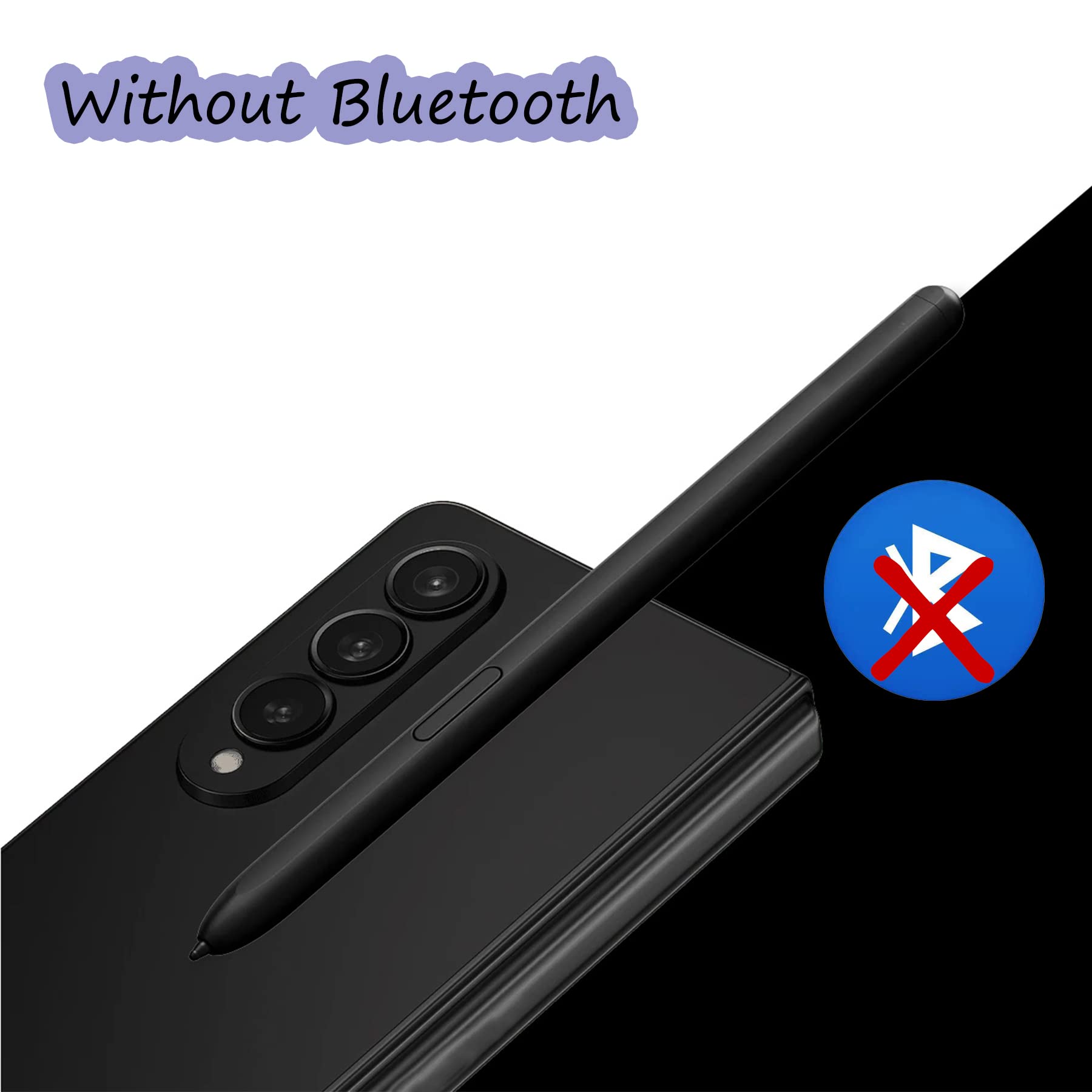 Galaxy Z Fold 4 S Pen Fold Edition,S Pen Z Fold 4,Slim 1.5mm Pen Tip,4,096 Pressure Levels,Stylus Pen for Samsung Galaxy Z Fold 4 5G+Tips/Nibs + Eject Pin (Black) EF- FF92PCBEGUS