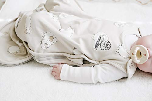 Woolino 4 Season Baby Sleep Sack, Australian Merino Wool Wearable Blanket, 2-24 Months, Sheep