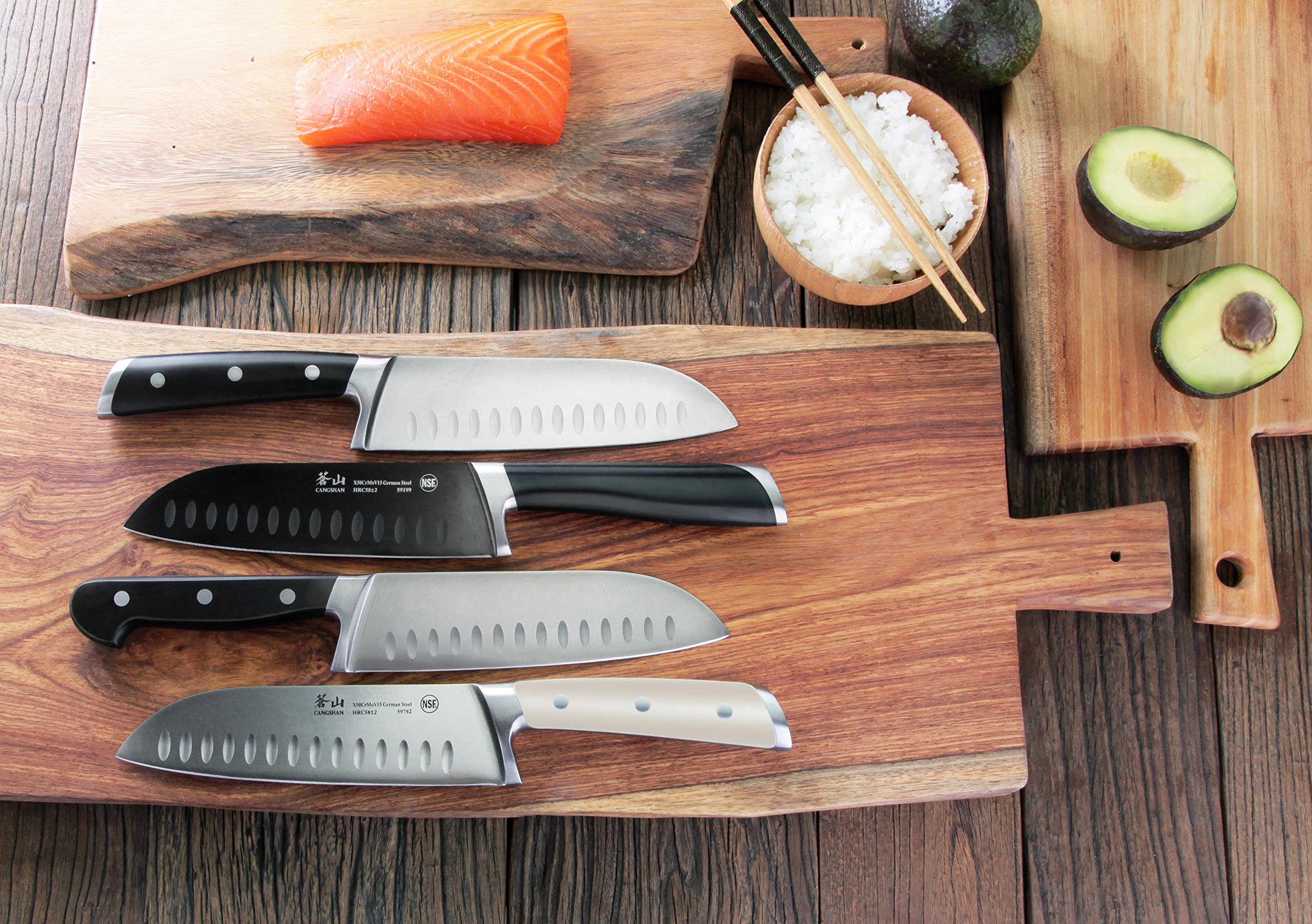 Cangshan TV2 Series 1020038 14C28N Swedish Steel Forged Chef Knife, 8-Inch