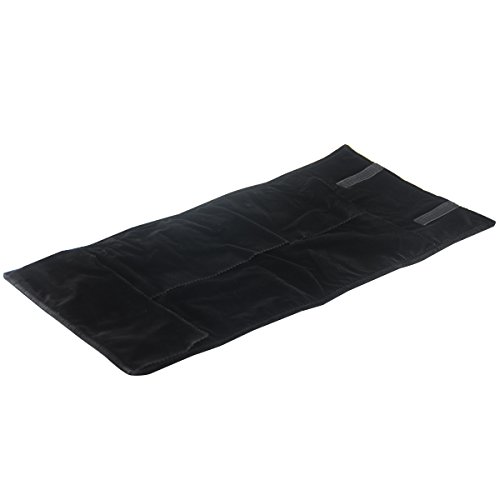 Vinerstar Jewelry Roll Bag for Holding Necklace Bracelet Ring,Jewelry Organizer 16 Hook Velvet Black