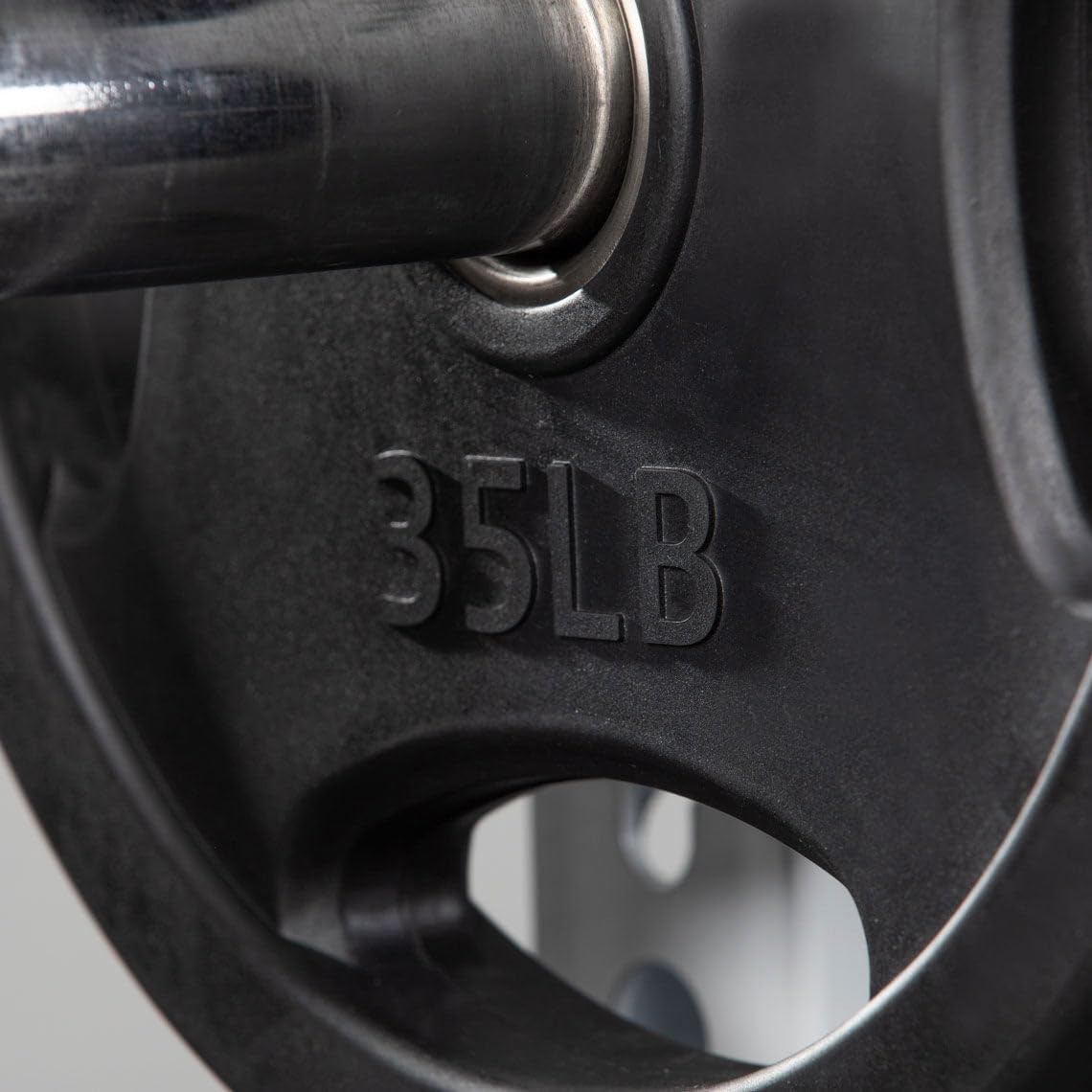 Titan Fitness 35 LB Single Black Grip Plate, Cast Iron and Rubber Coating, Sold as a Single Plate