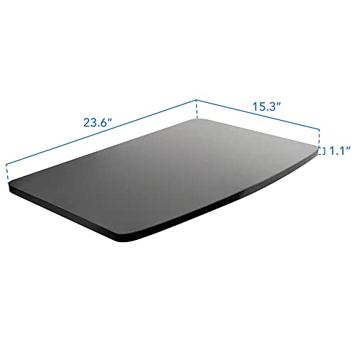 Mount-It! TV Turntable Stand, Rotating Swivel TV Base 32, 37, 40, 42, 47, and 50" TVs, 29 mm Thick Wood, Black