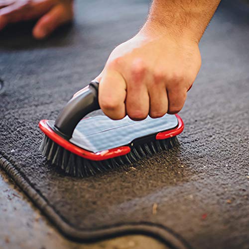 Maxshine Tire & Carpet Curved Brush, Stiff Bristle Wheel Cleaning Brush for Car Detailing(Length: 190mm)