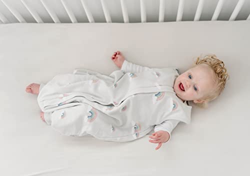 Woolino 4 Season Baby Sleep Bag or Sack with Feet Opening, Merino Wool, 3-4T, Rainbow
