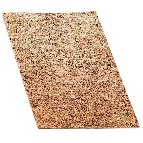 SunGrow Coco Fiber Hermit Crab & Reptile Carpet, Gecko Terrarium Liner, and Floor Bedding Substrate & Supplies, Climbing Wall Carpet & Mat for Hermit Crabs, 10" x 13", 1 Piece Per Pack
