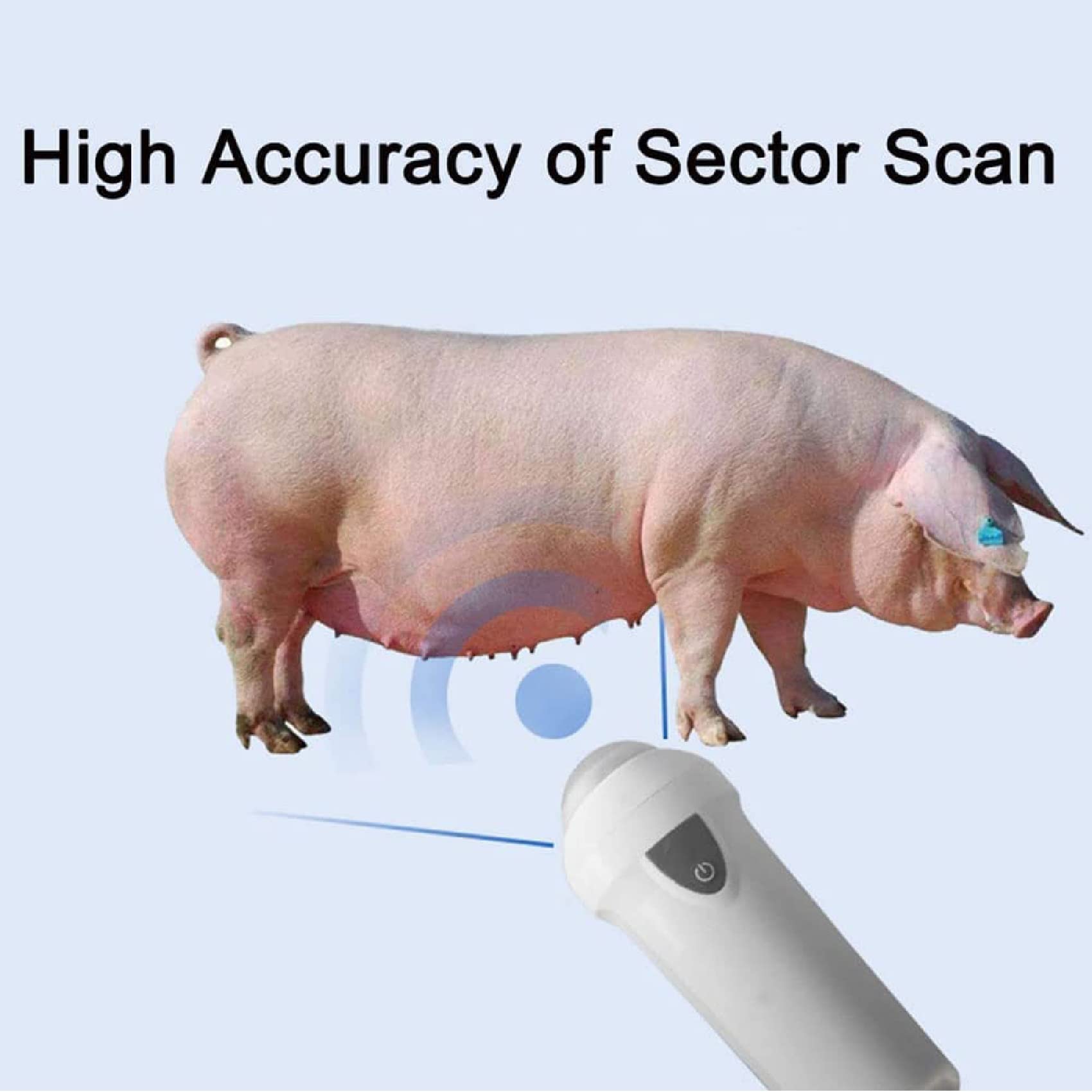 LXT PANDA Portable Wireless Ultrasound Scanner, Handheld Waterproof Ultrasound Pregnancy Test Machine with Electronic Convex Vibration Probe for Sheep Dog Cat and Pig