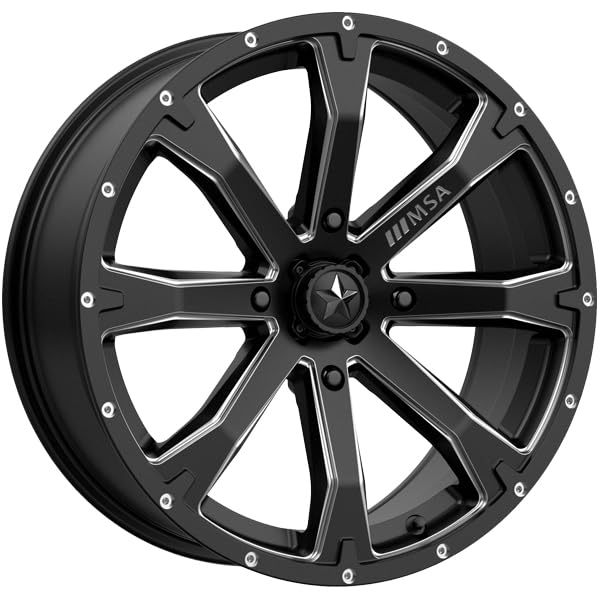 MSA Offroad Wheels MA42 15X7 4X110 S-BLK MILL 10MM - M42-05710